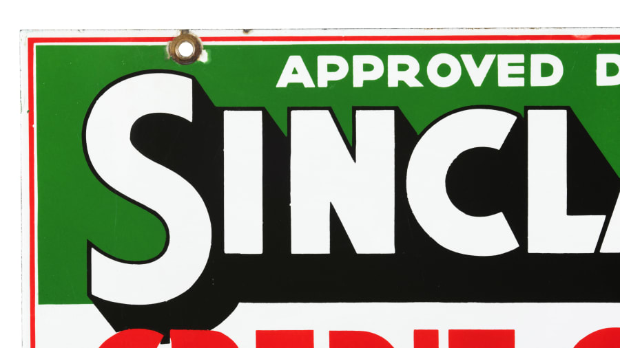 Sinclair Credit Cards Honored Sign DSP 28x13.5 at The Road Art ...