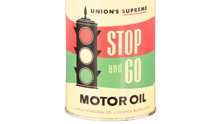Unions Supreme Stop And Go Motor Oil Can at The Road Art Collection ...