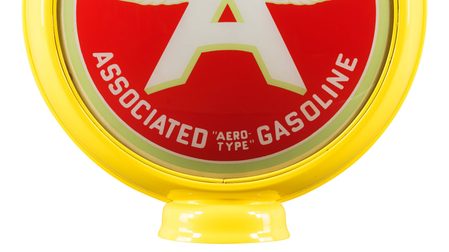 Flying A Associated Aero Type Gasoline Globe 15 Inches at The Road Art ...