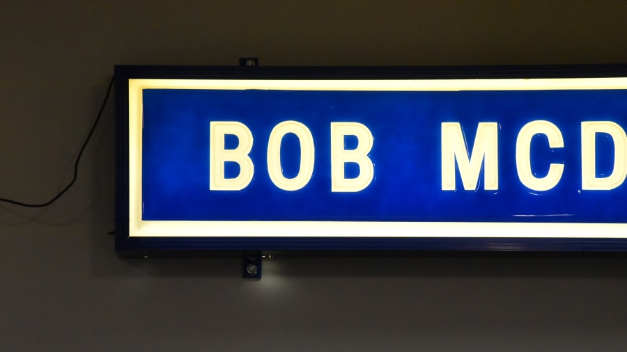 Bob McDorman Lighted Sign Ssel 96x20x12 at Indy Road Art 2017 as J97 ...