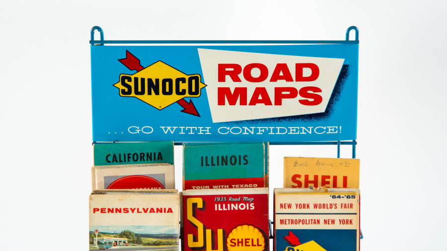 SUNOCO Road Map Display at The Road Art Collection 2017 as W353 - Mecum ...