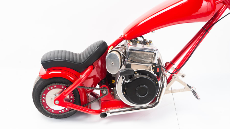 Custom Red Chopper Minibike at Harrisburg Road Art 2019 as J107 - Mecum ...