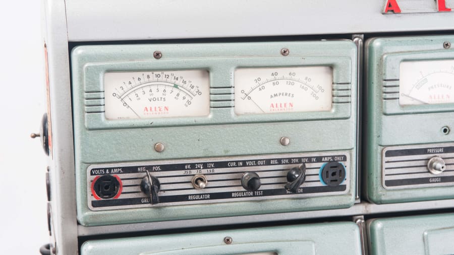 Original 1950s-60s Allen Motor Analyzer 45x22x52 at Harrisburg Road Art ...