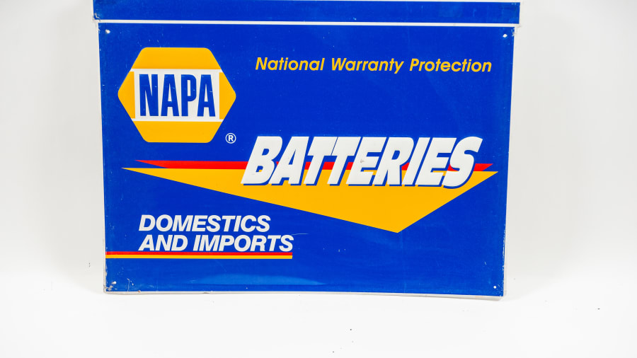 Napa Batteries Single-Sided Embossed Tin at Indy Road Art 2021 as M410 ...