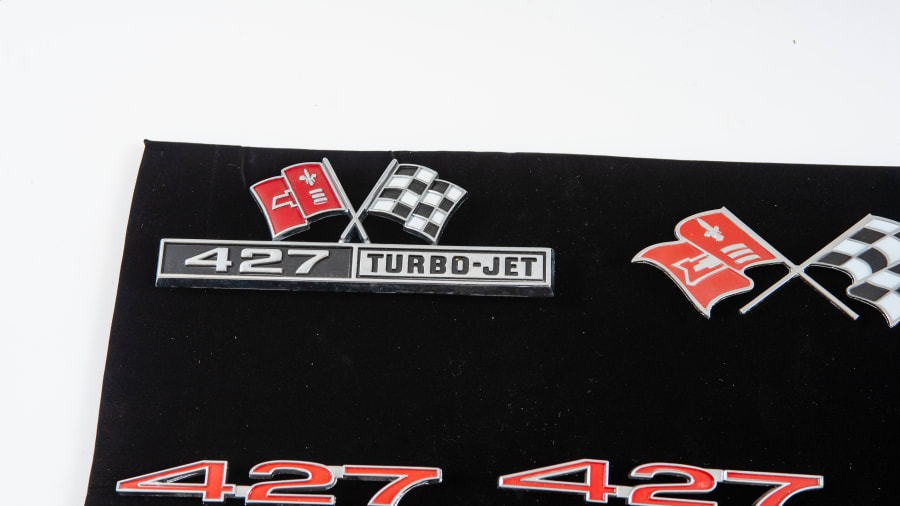 427 Turbo Jet, 427, Corvette Stingray Emblems at Indy Road Art 2021 as ...