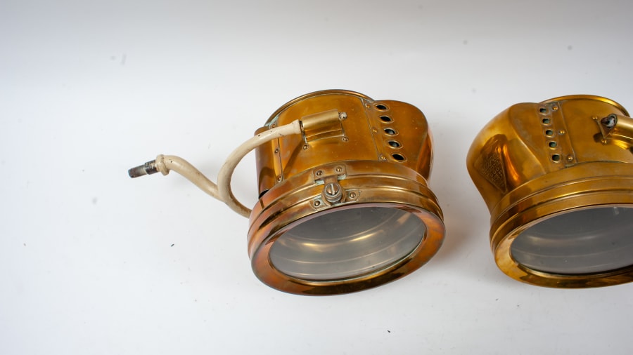 Ford Brass Model T Headlamps at Indy Road Art 2021 as B378 - Mecum Auctions