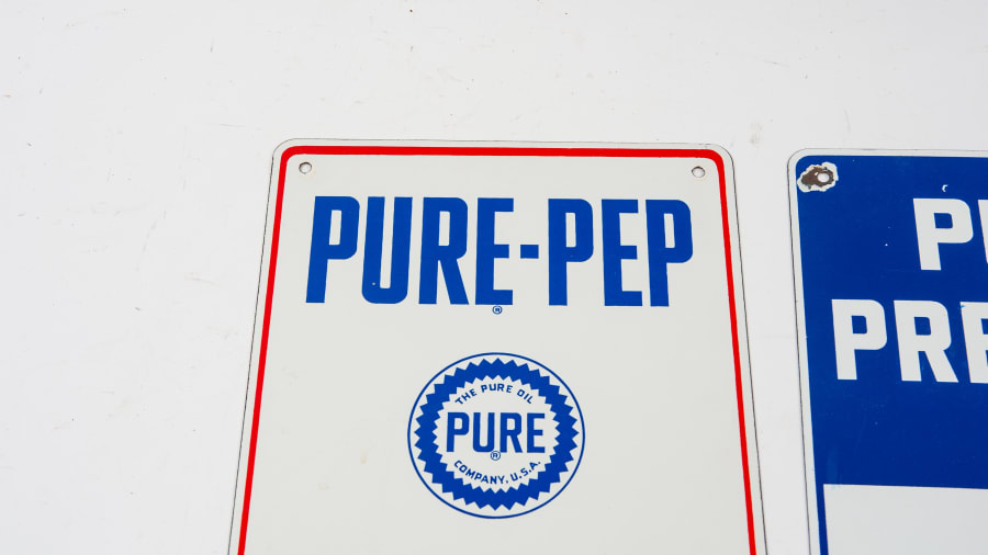 Pure Oil Single-Sided Metal Signs at Indy Road Art 2021 as B396 - Mecum ...