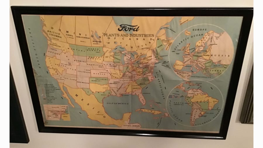 Ford Plants And Industries Framed Map at Indy Road Art 2021 as Q189 ...