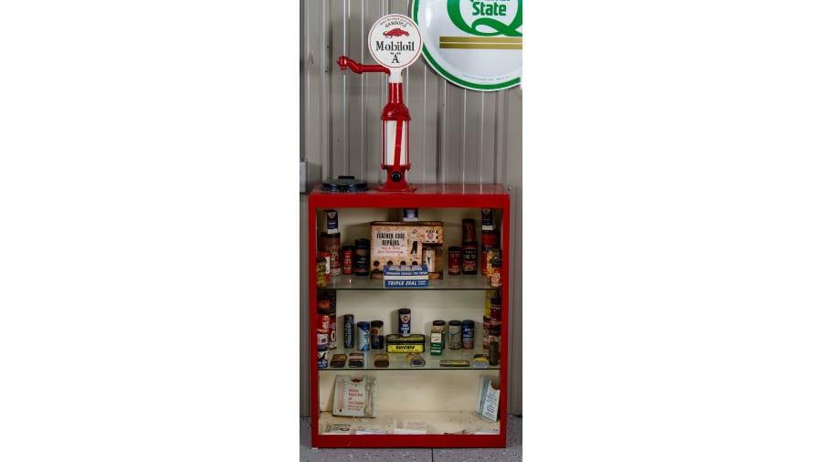 Mobiloil Lubester Display Case with Contents at Indy Road Art 2022 as ...