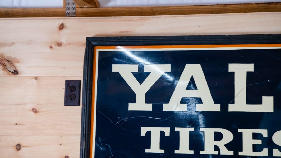 Yale Tires Single-Sided Tin Sign with Wood Frame at Indy Road Art 2022 ...