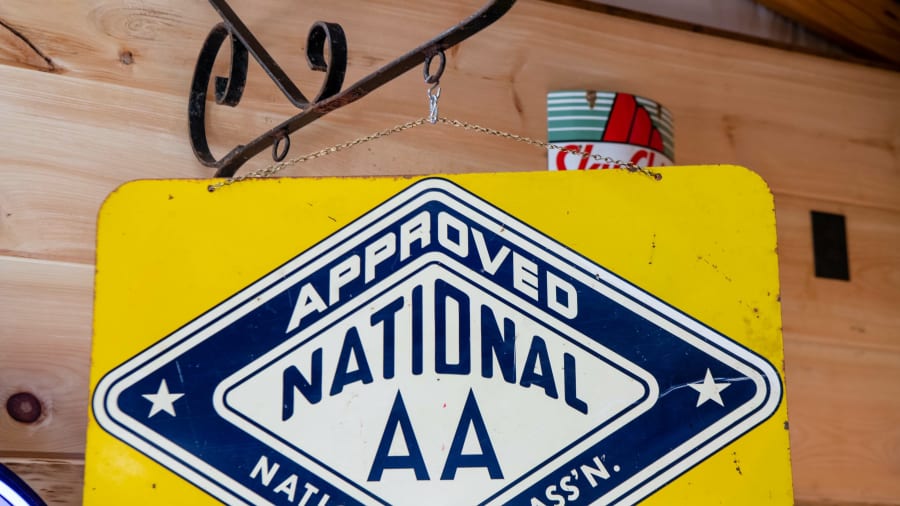 National AA Double-Sided Tin Sign at Indy Road Art 2022 as E344 - Mecum ...
