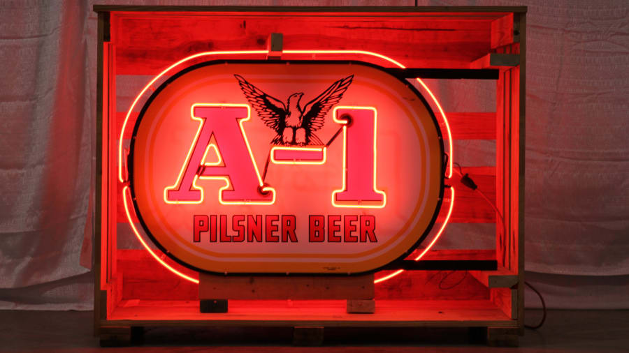 A-1 Pilsner Beer 42x30x13 at The Walker Sign Collection 2015 as S153 ...