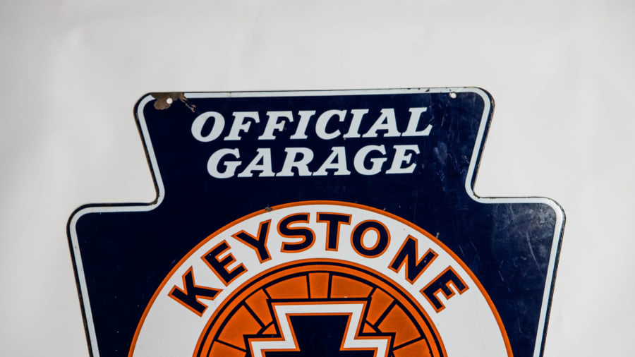 Keystone Automobile Club Double-Sided Porcelain Sign at Indy 2023 as ...