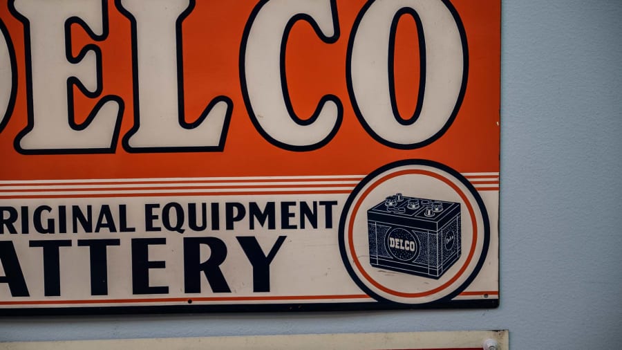 Delco Battery Single-Sided Tin Sign at The World’s Largest Road Art ...