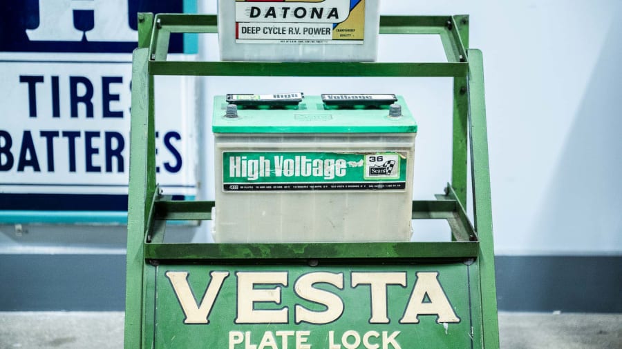 Vesta Batteries Display Rack and Batteries at The World’s Largest Road ...