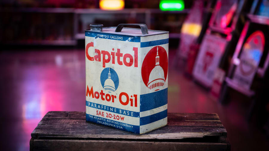 Capitol Motor Oil 2-Gallon Oil Can at The World’s Largest Road Art ...