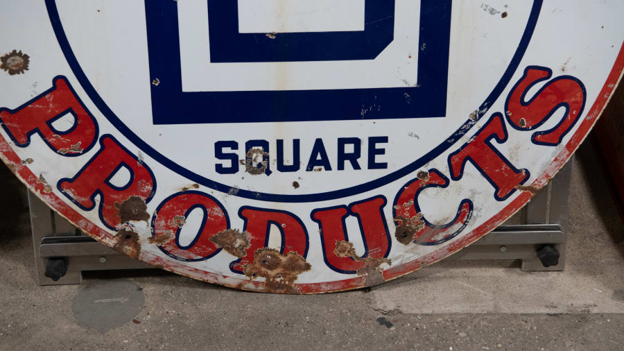 Barnsdall "Be Square" Products Double-Sided Porcelain Sign at The World ...