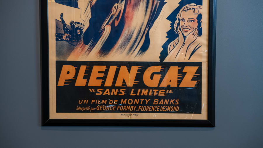 "Plein Gaz" Framed French Movie Poster at From the John Parham Estate ...