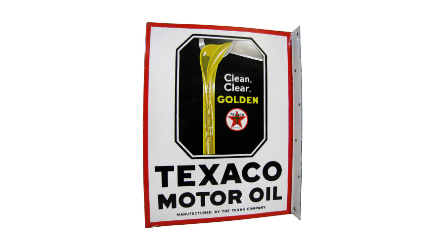 Texaco Motor Oil Flange Sign DSP 18x23 at Kissimmee 2016 as Z89 - Mecum ...
