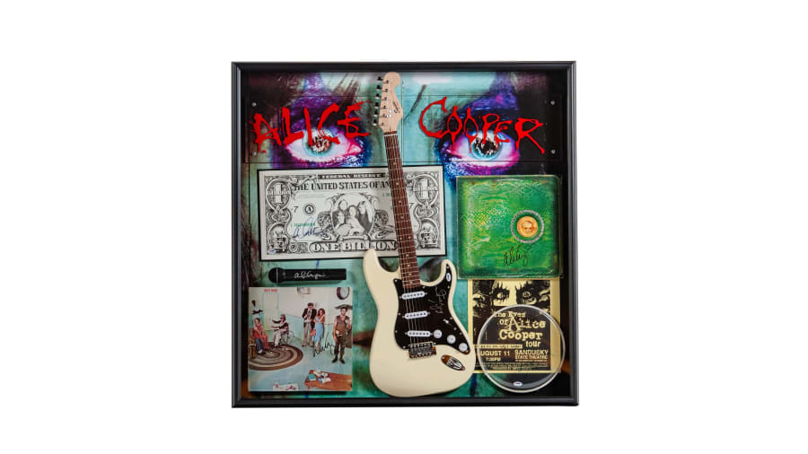 Alice Cooper Autographed Shadowbox, with COA for Sale at Auction ...