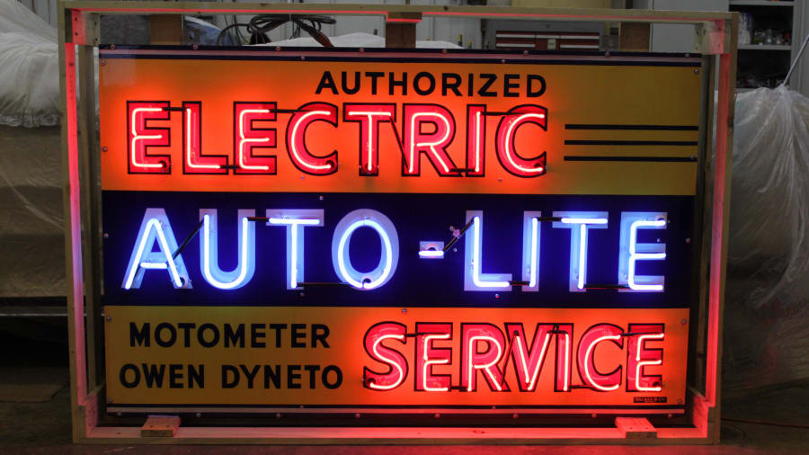 1930s Auto Lite Electric Service Neon Sign 66x42 at Houston 2015 as K33 ...