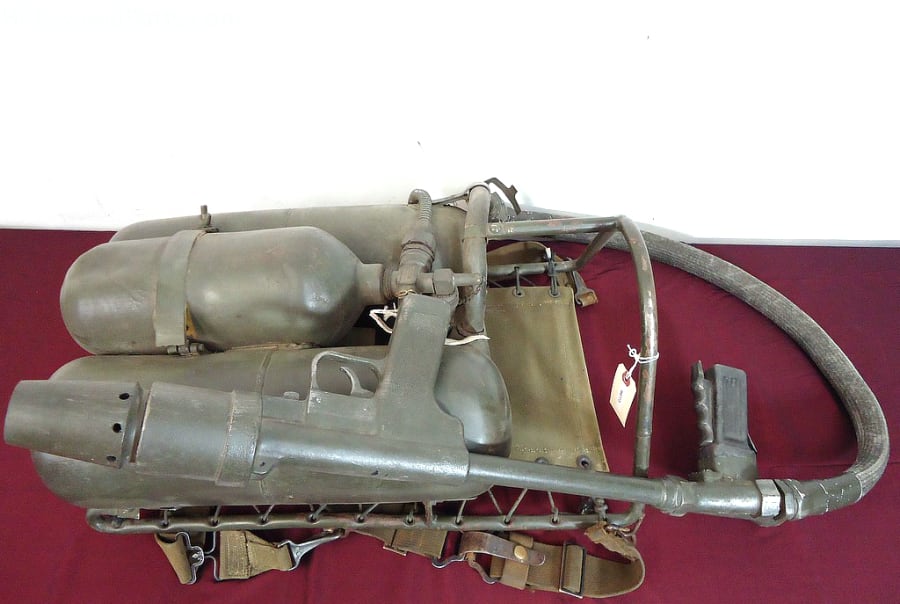 2002 Windtalkers Prop Flamethrower Pack at Santa Monica 2013 as F271 ...