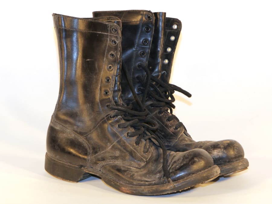 Buzz Bundy Leather Military Boots at Santa Monica 2013 as J419 - Mecum ...