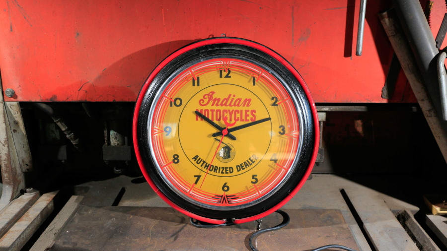 Indian Motorcycle Clock 20x4 at Las Vegas Motorcycles 2019 as B2 ...