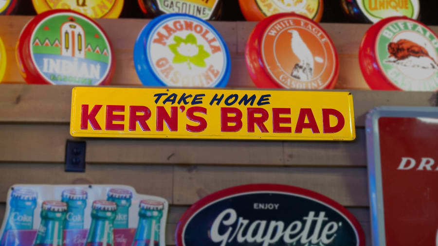 Kern's Bread Embossed Tin Sign at The Eddie Vannoy Collection 2020 as ...