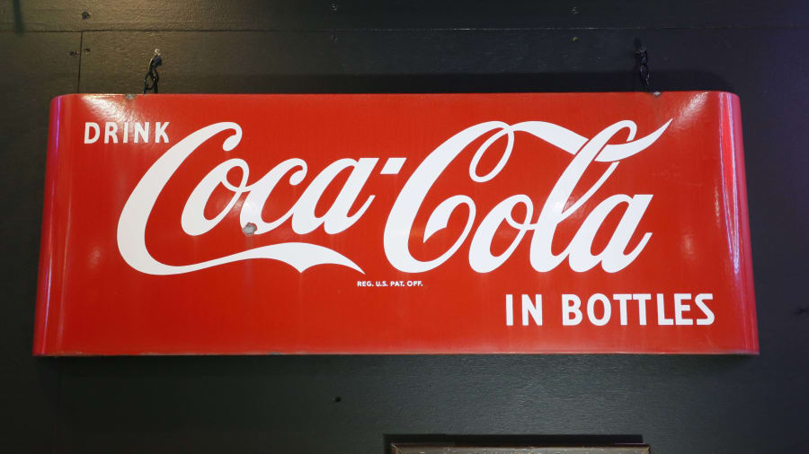 Coca-Cola Porcelain Sled Sign at The Eddie Vannoy Collection 2020 as ...