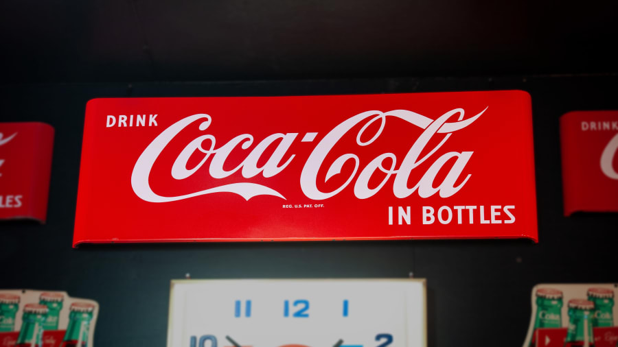 Large Coca-Cola Porcelain Sled Sign at The Eddie Vannoy Collection 2020 ...