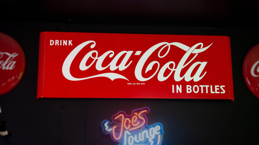 Coca-Cola Porcelain Sled Sign 68x24x2.5 Inches at The Eddie Vannoy ...