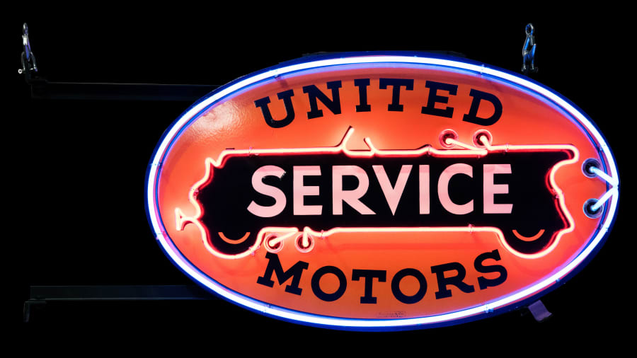 United Motor Service Oval Neon Sign DSPN 60x28.5x17 at The Road Art ...