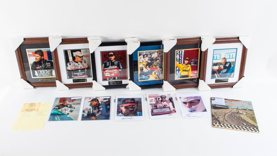 12 Item Autographed Racecar Driver Legend Collection With Authenticity ...