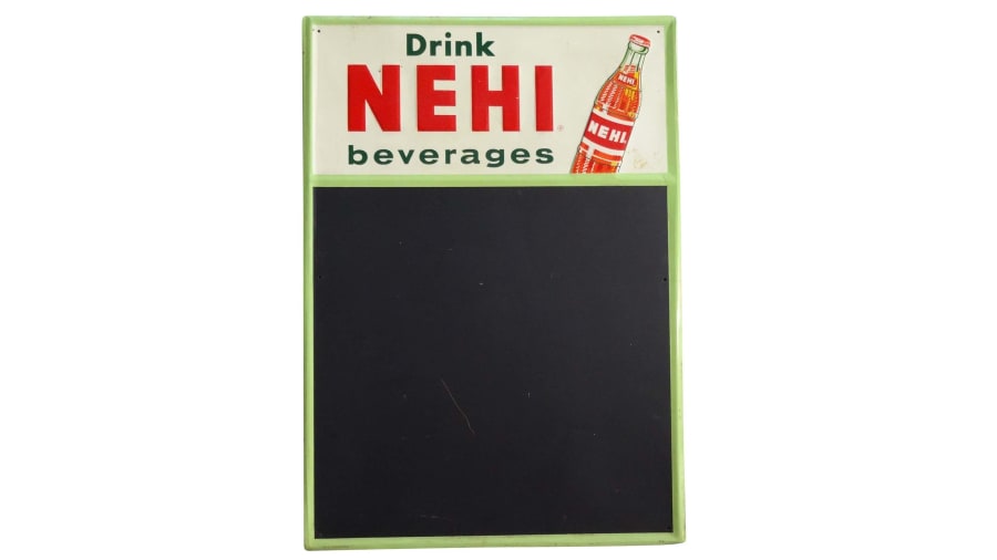 Nehi Single-Sided Tin Menu Board 19x27 for Sale at Auction - Mecum Auctions