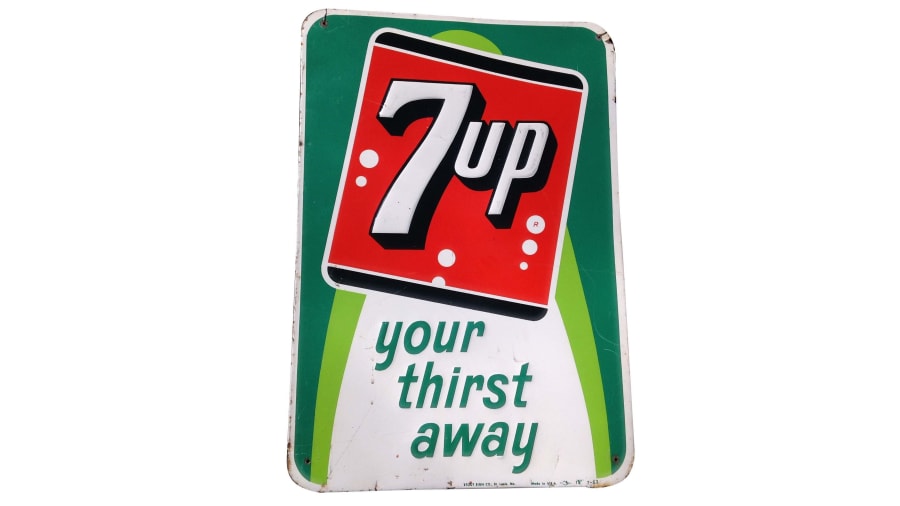 7up Single-Sided Tin Signs 13.5x19, Lot Of 2 at Indy Road Art 2019 as ...