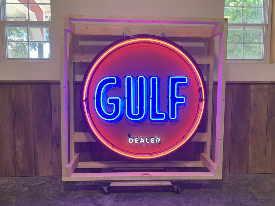 Gulf Single-Sided Dealership Neon Sign at Indy Road Art 2020 as M202 ...