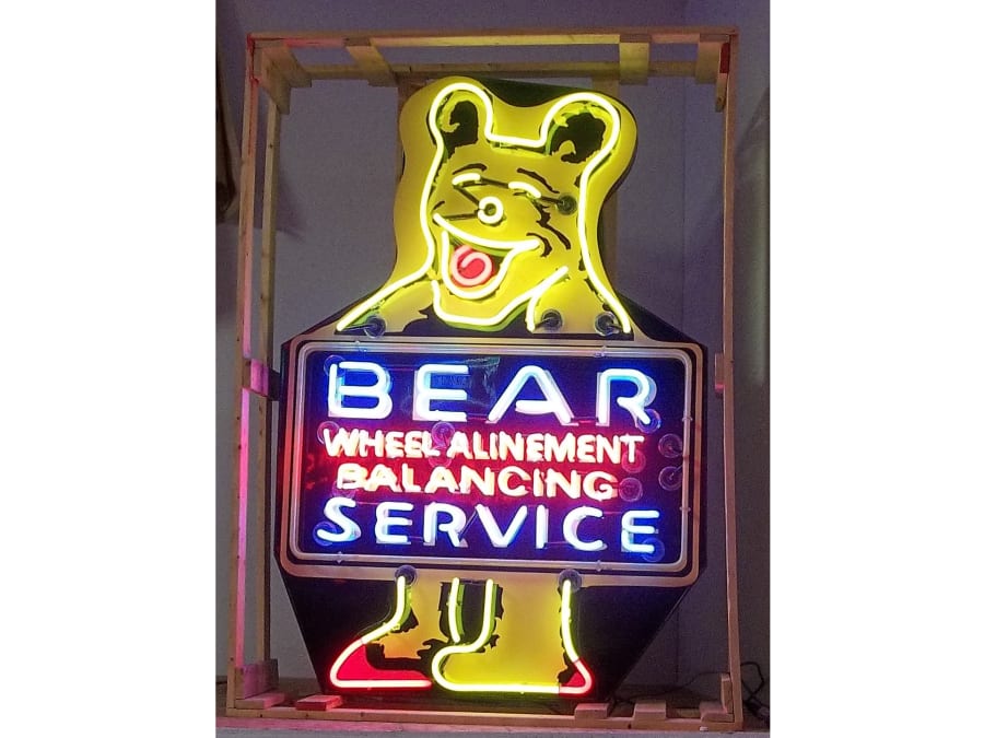 Bear Wheel Alignment Neon Sign for Sale at Auction - Mecum Auctions