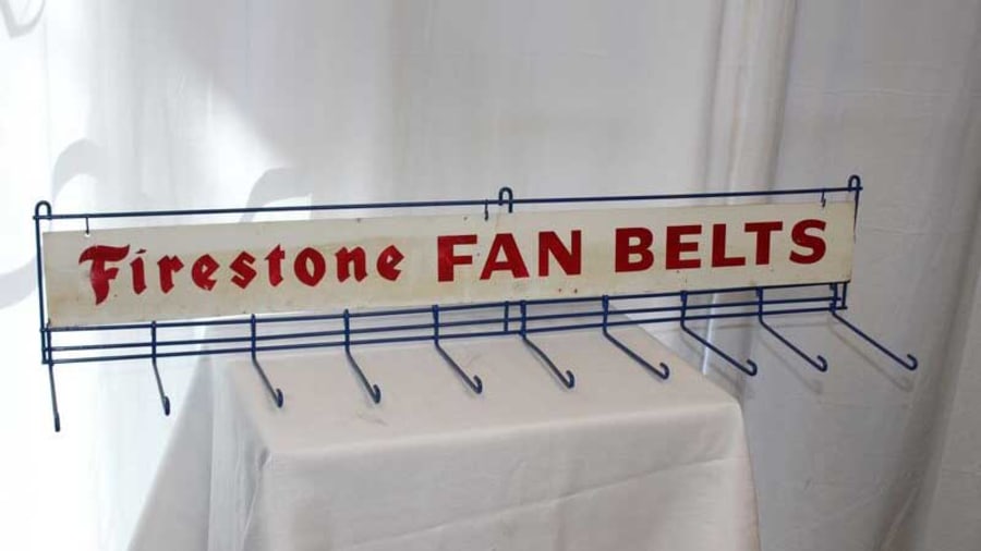 1950s Firestone Fan Belts Rack 36x6 for Sale at Auction - Mecum Auctions