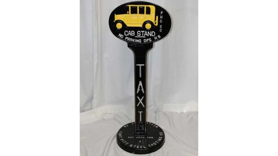Reproduction Taxi Cab Parking Cast Iron Stand 14x47x14 at Anaheim 2015 ...