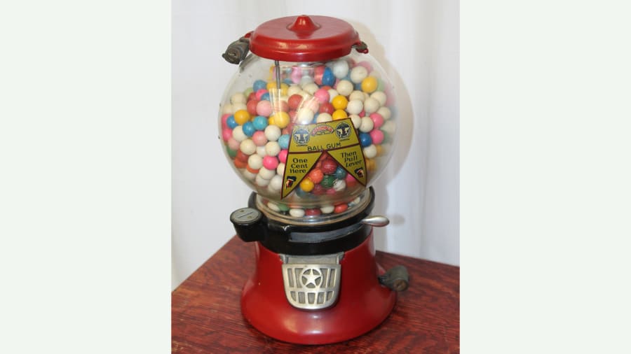 1930's Original Columbus Penny Gum Ball Machine 8x15x8 at Anaheim 2016 ...