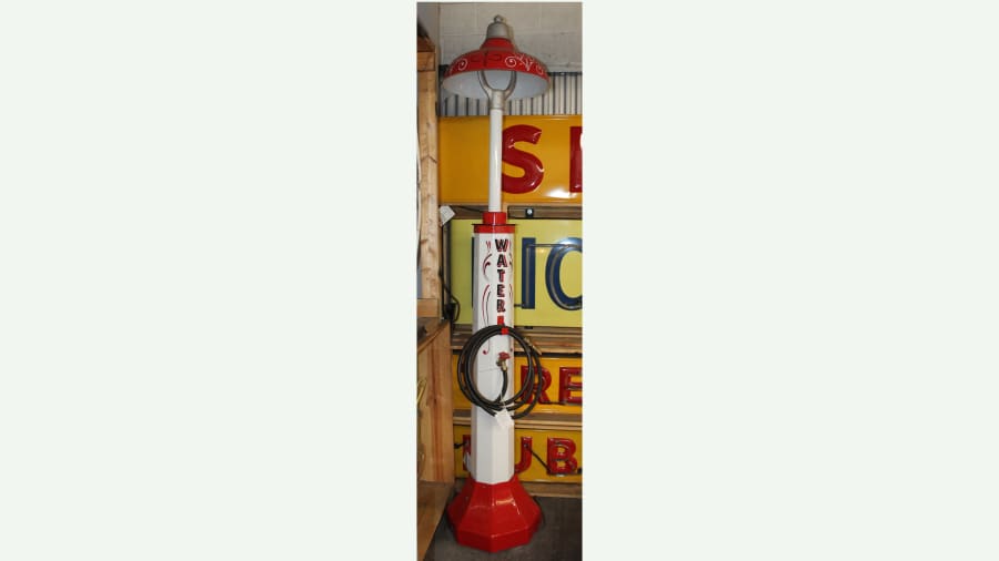 Vintage Water Pump Lighting Unit With Ornate Lamp Restored at Anaheim ...