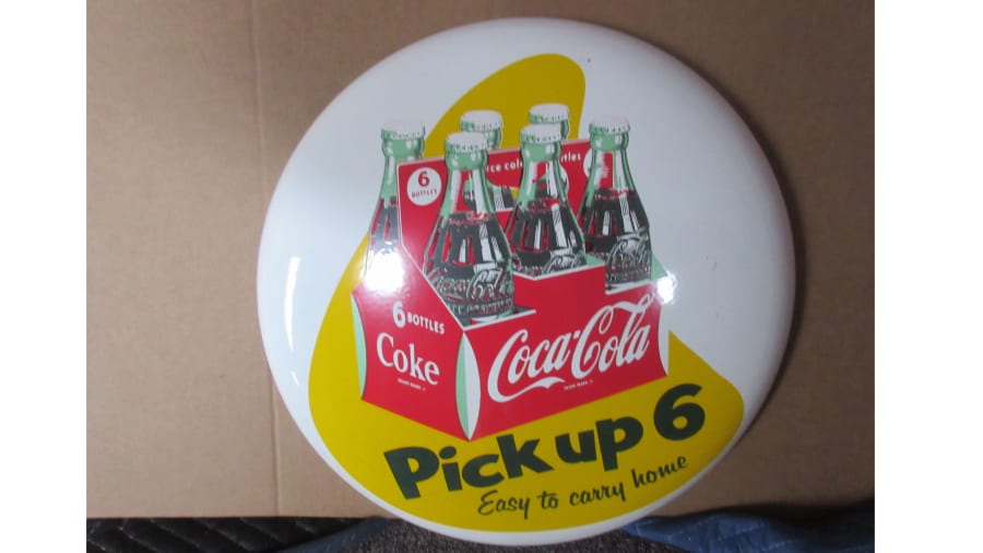 Coca Cola Pick Up 6 Button Sign SSP 16x16 at Austin 2015 as K38 - Mecum ...