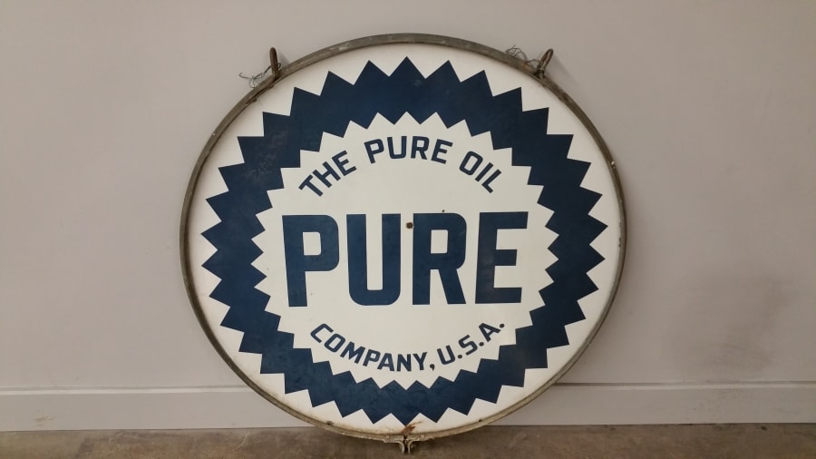 Pure Oil Sign In Frame DSP 42x42 at Austin 2015 as K54 - Mecum Auctions