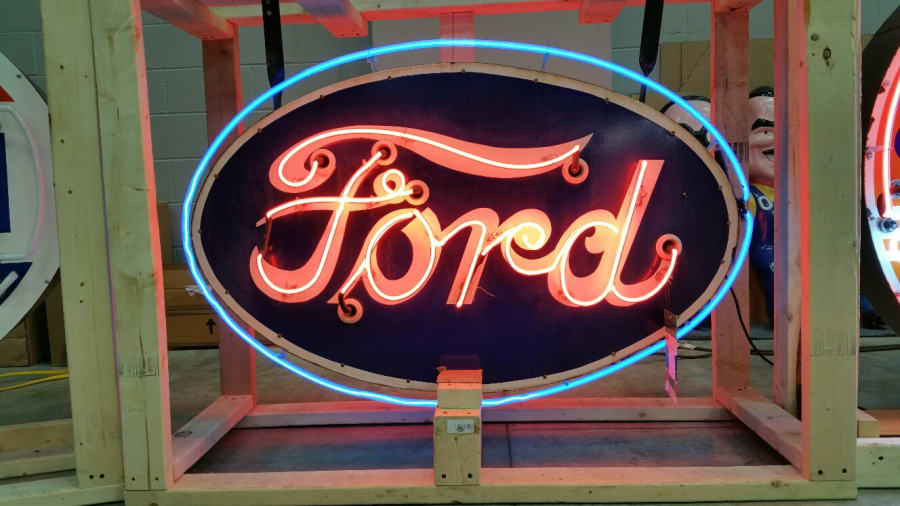 Ford Oval Neon Sign DSPN 48x30 at Austin 2015 as K63 - Mecum Auctions