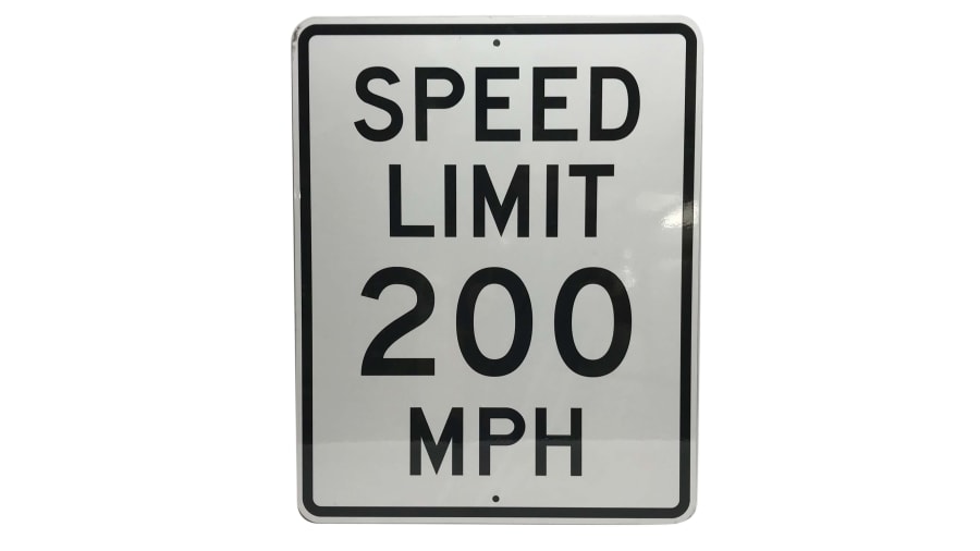 Speed Limit 200 MPH Single-Sided Tin 24x30 for Sale at Auction - Mecum ...
