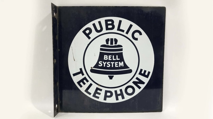 Bell System Telephone Double-Sided Porcelain Flange 18x18 at Glendale ...