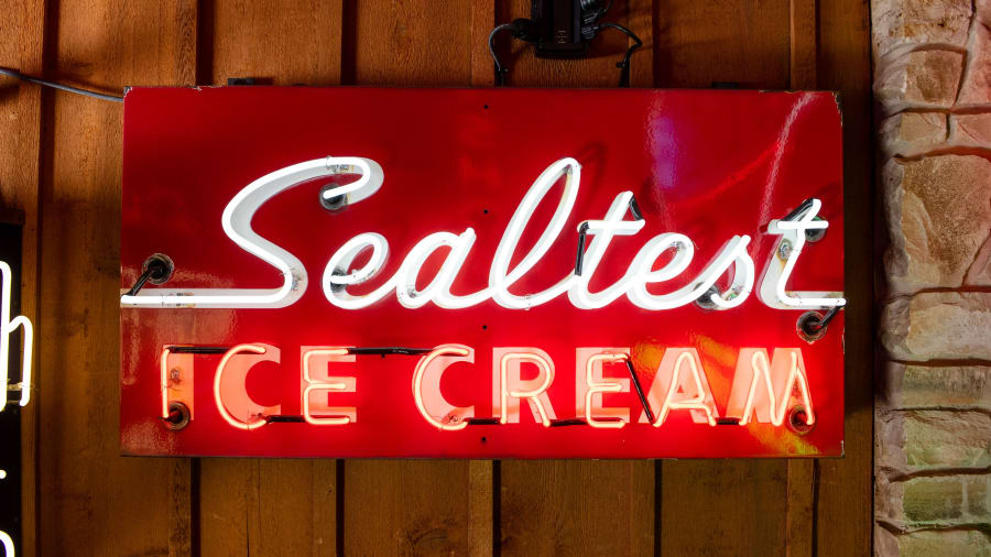 1950s Sealtest Ice Cream Single-Sided Porcelain Neon Sign for Sale at ...