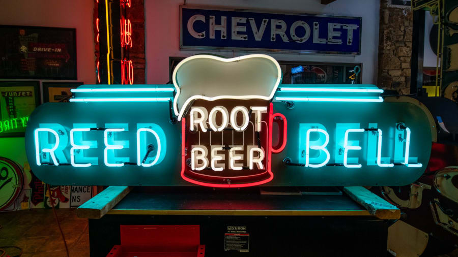 Reed and Bell Root Beer Double-Sided Tin Neon Sign for Sale at Auction ...