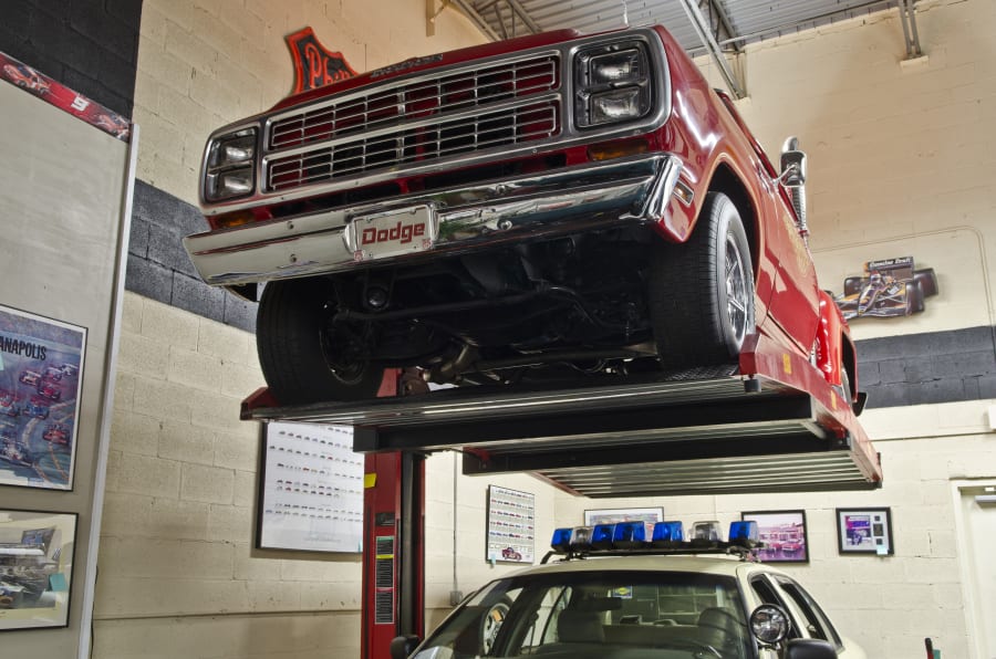 Duplex Parking System Hydraulic Lift at Fran and Ron Green's Verde ...